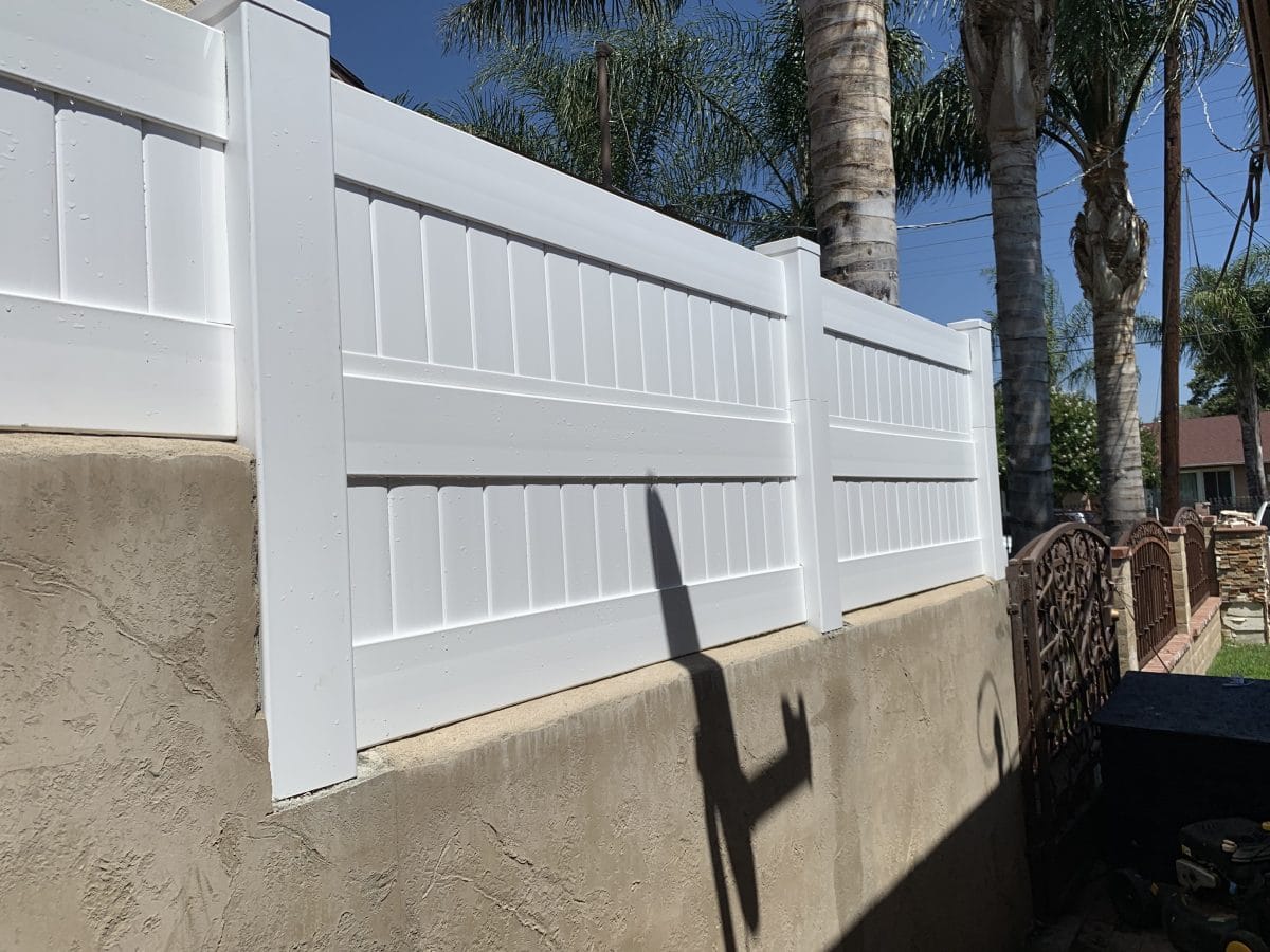 Wall Topper Privacy Vinyl Fence - Vinyl Fence 4 Less