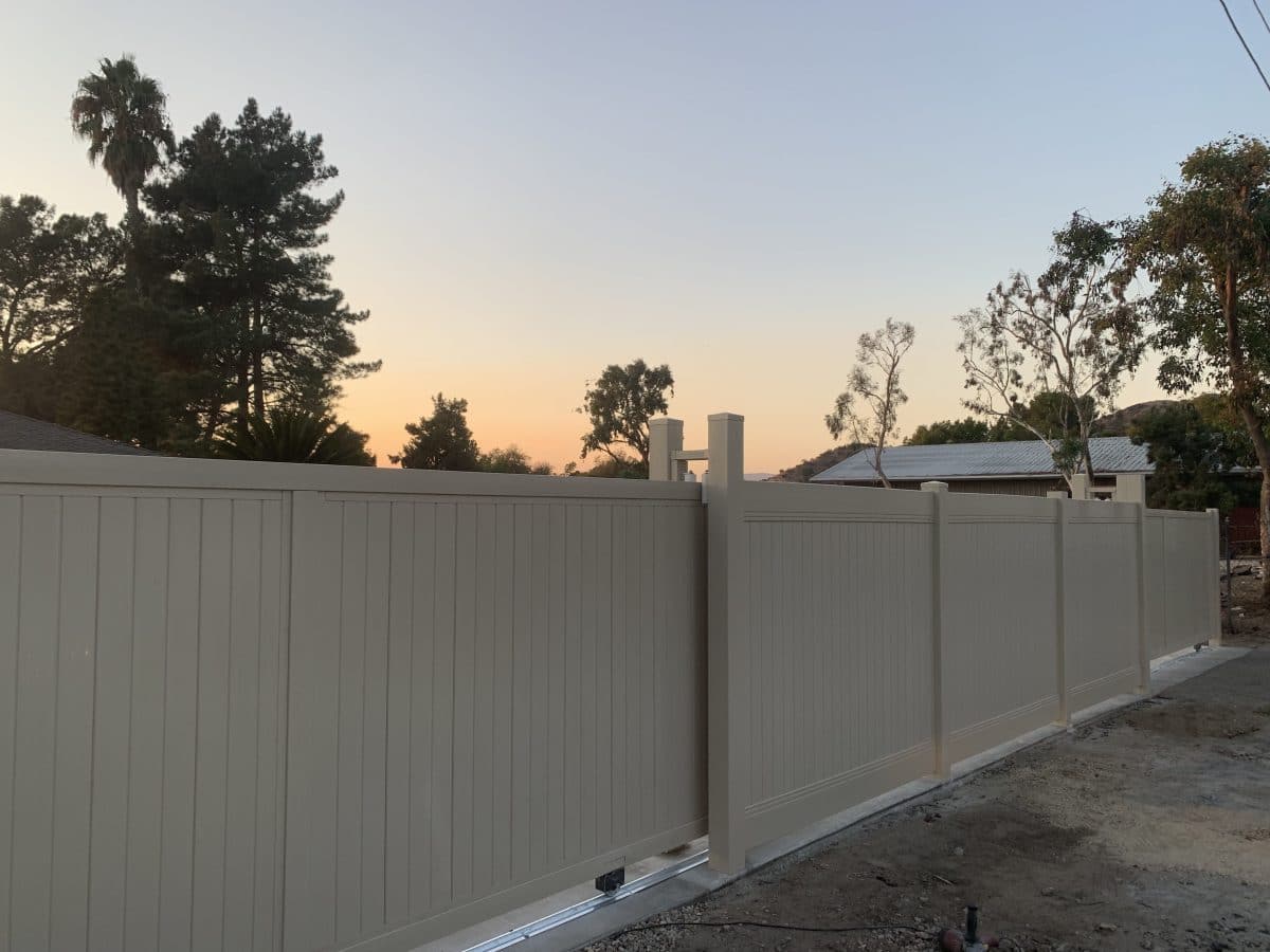 Vinyl Privacy Sliding Gates - Vinyl Fence 4 Less