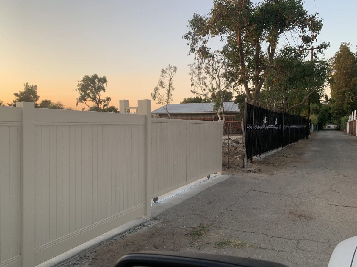 Vinyl Privacy Sliding Gates - Vinyl Fence 4 Less