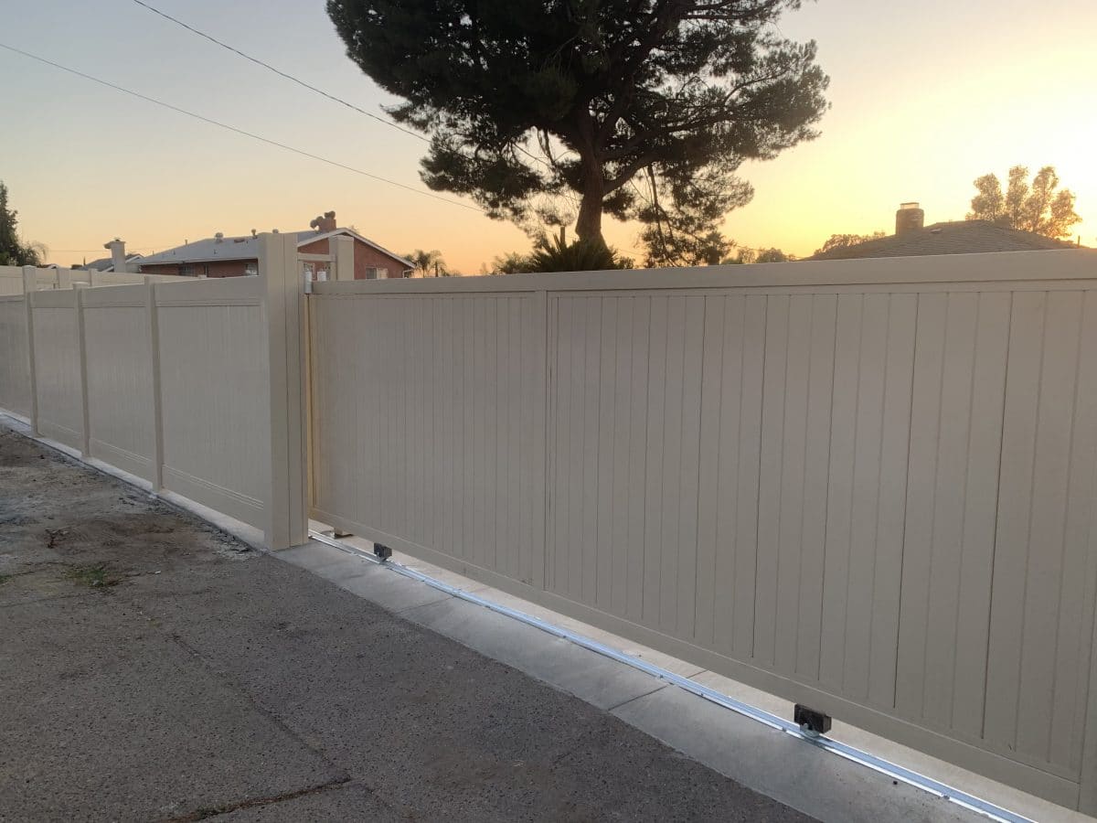 Vinyl Privacy Sliding Gates - Vinyl Fence 4 Less