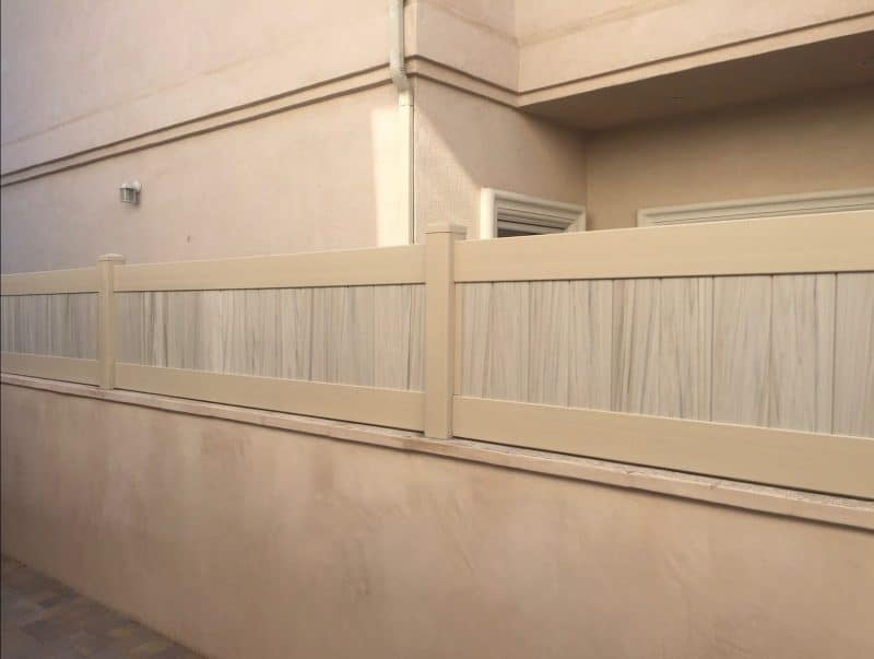 Wall Topper Privacy Vinyl Fence - Vinyl Fence 4 Less