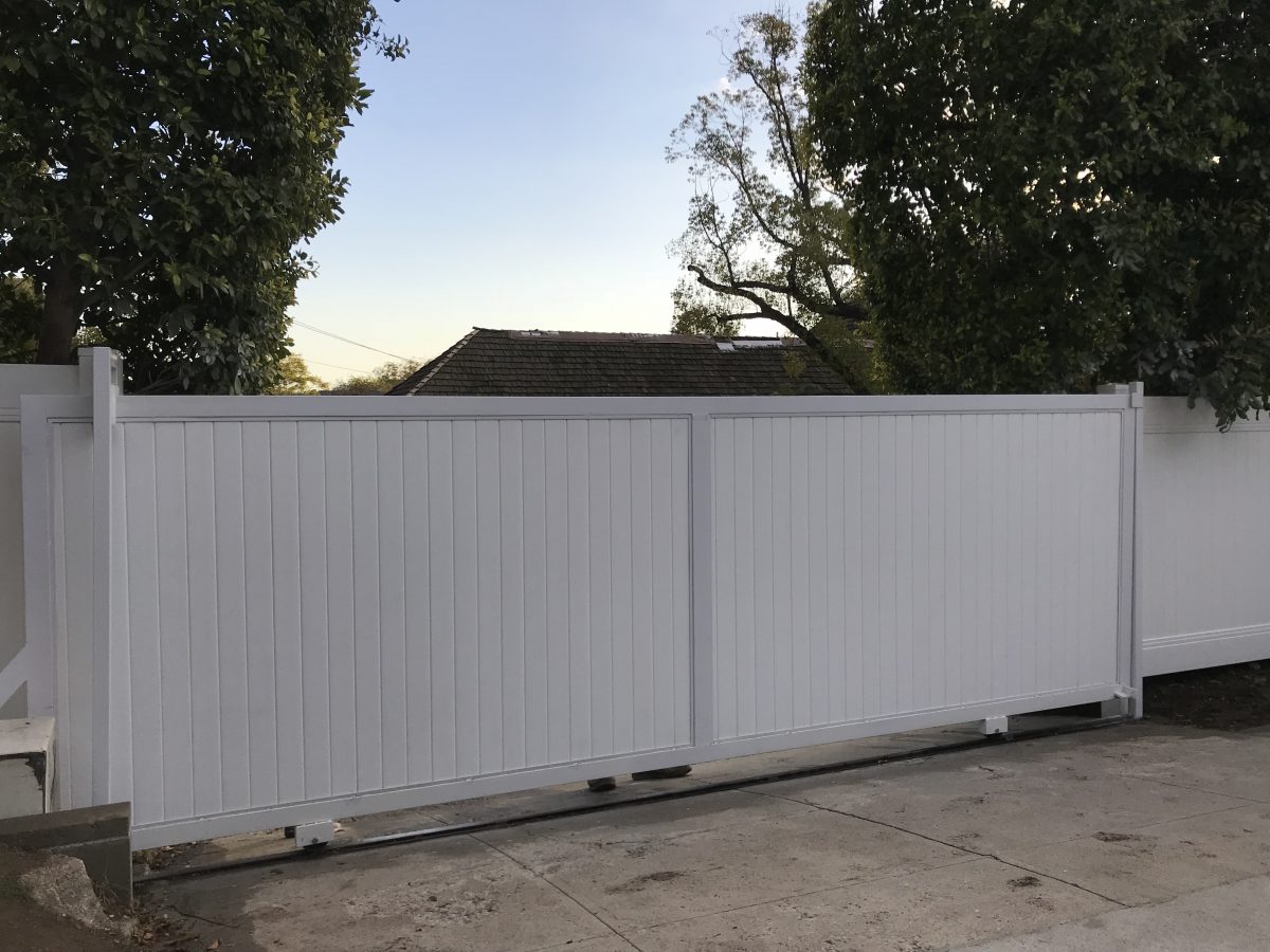 Vinyl Privacy Sliding Gates - Vinyl Fence 4 Less