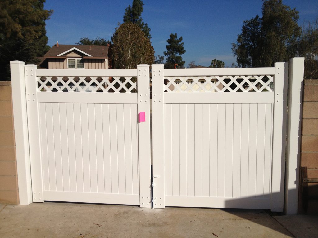 Vinyl Custom Double Gates - Vinyl Fence 4 Less