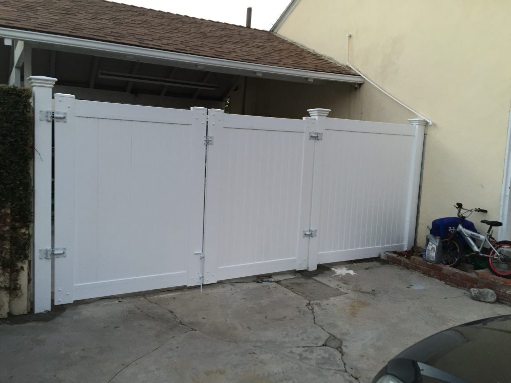 Vinyl Privacy Double Gates - Vinyl Fence 4 Less
