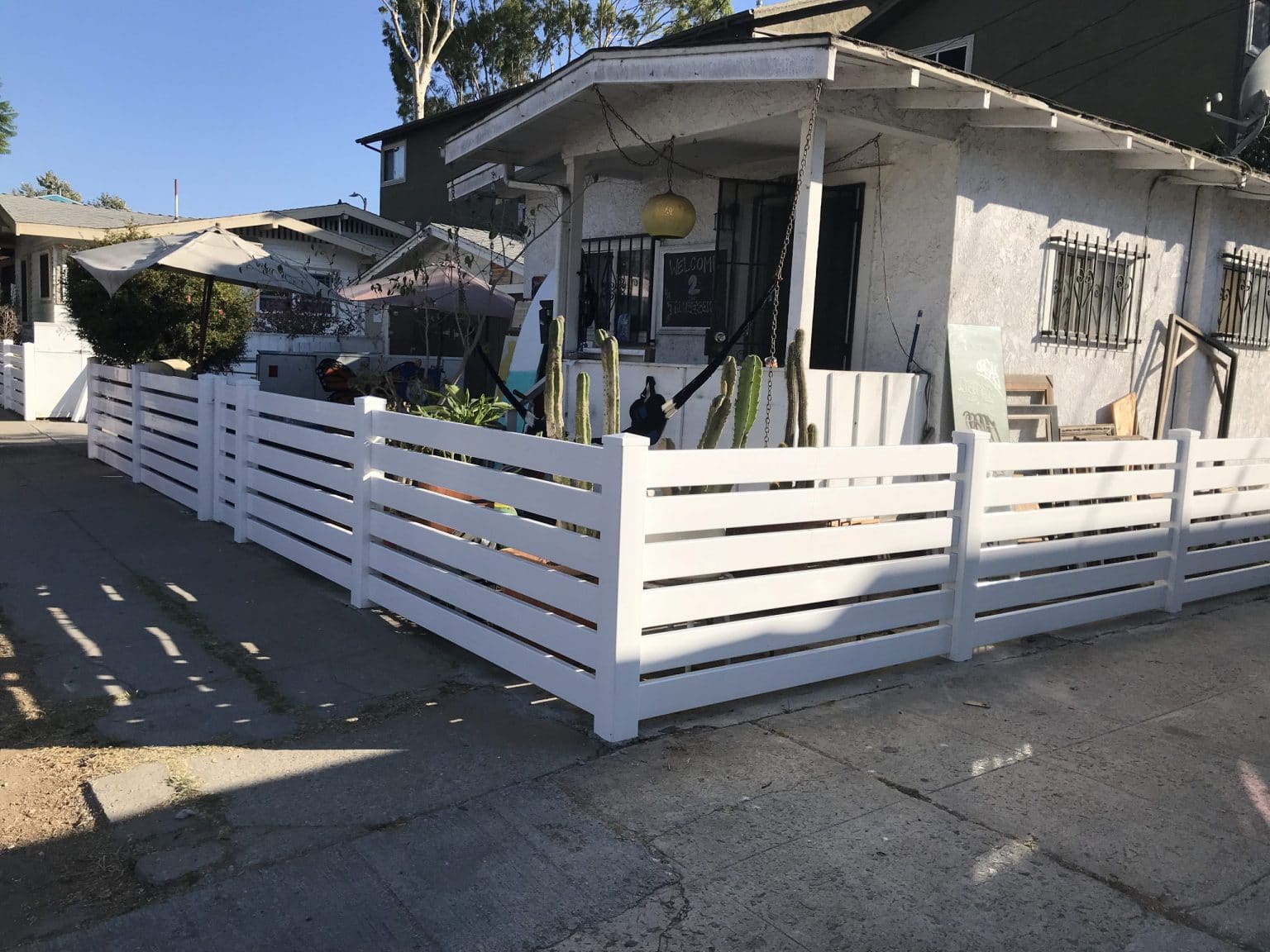 Vinyl Rail Fence - Horizontal - Vinyl Fence 4 Less