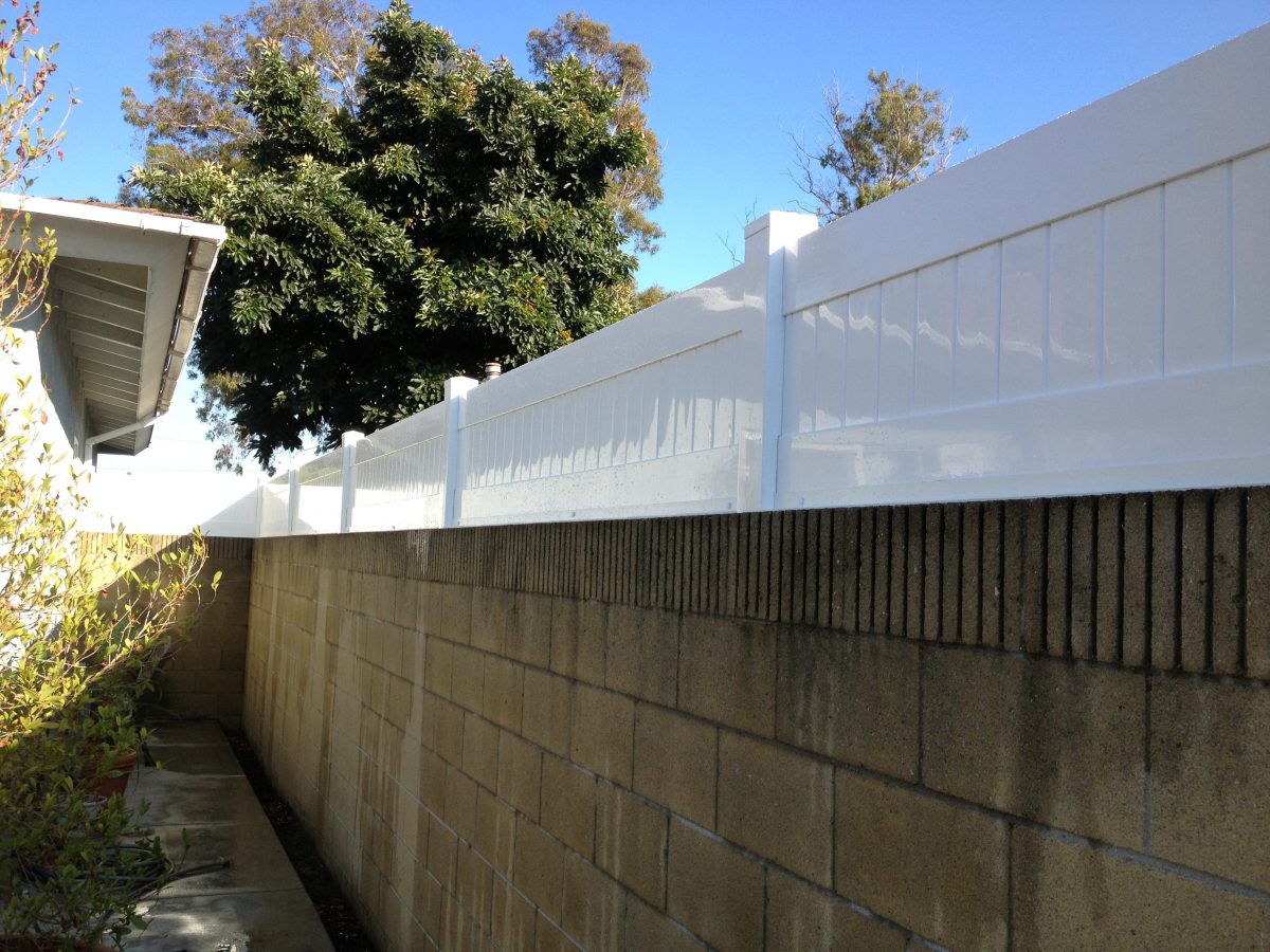 Wall Topper Privacy Vinyl Fence - Vinyl Fence 4 Less