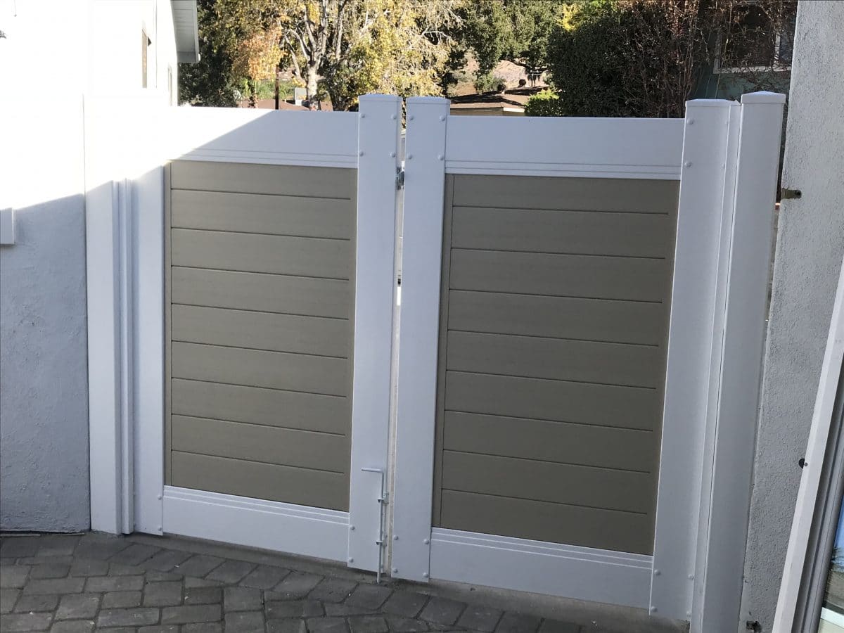 Vinyl Privacy Double Gates - Vinyl Fence 4 Less